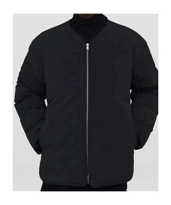 JIL SANDER Collarless Zip-up Down Jacket