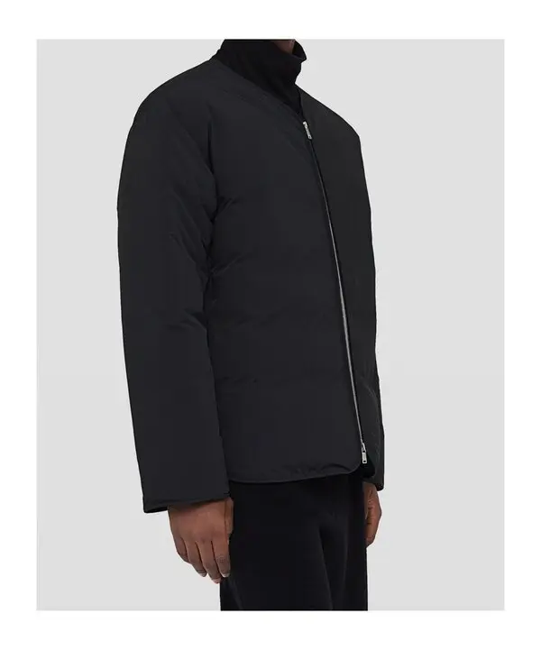 JIL SANDER Collarless Zip-up Down Jacket