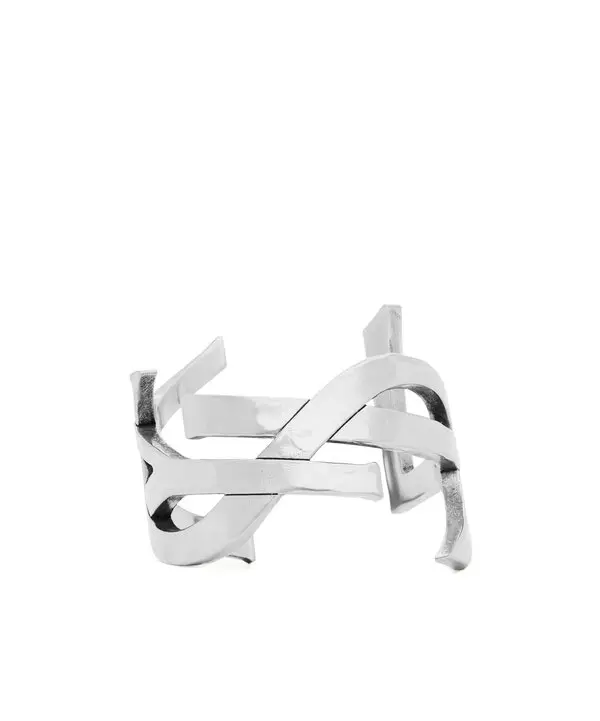 Saint Laurent Cassandre Cuff In Metal