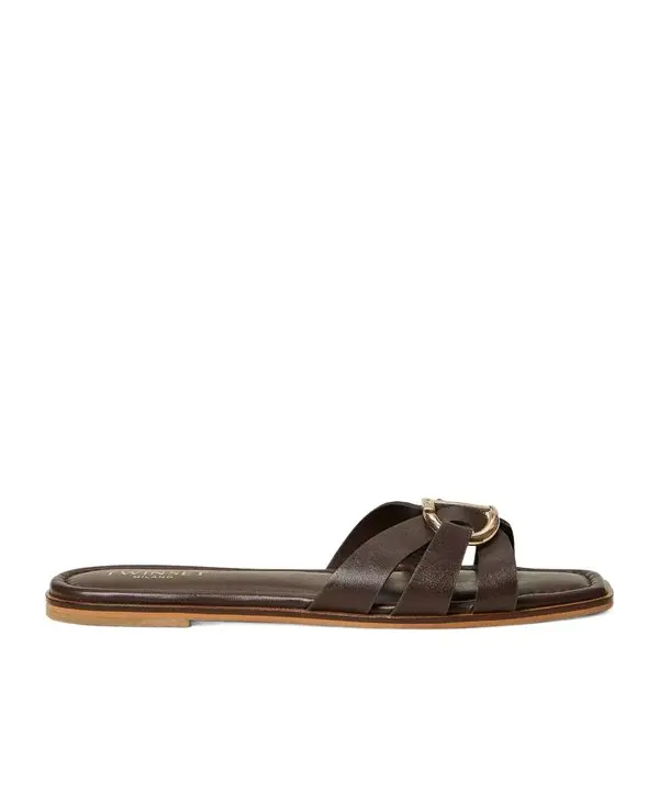 TWINSET Logo Buckle Slip-on Sandals