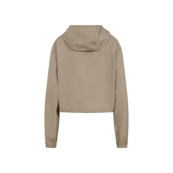 Miu Miu Technical Fabric Hooded Blouson Jacket - Clay Gray
