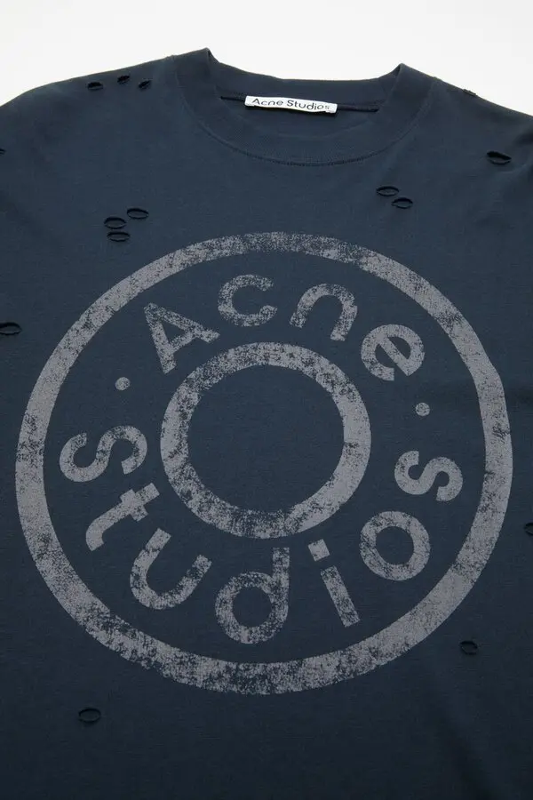 Acne Studios Layered Logo-print Distressed T-shirt