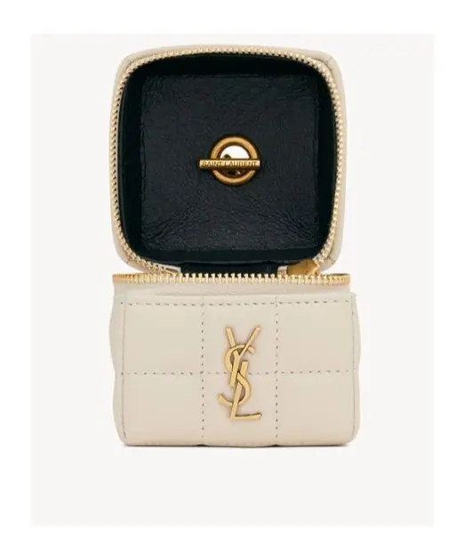 Saint Laurent Cassandre Matelassé Carré Mini Cube In Lambskin