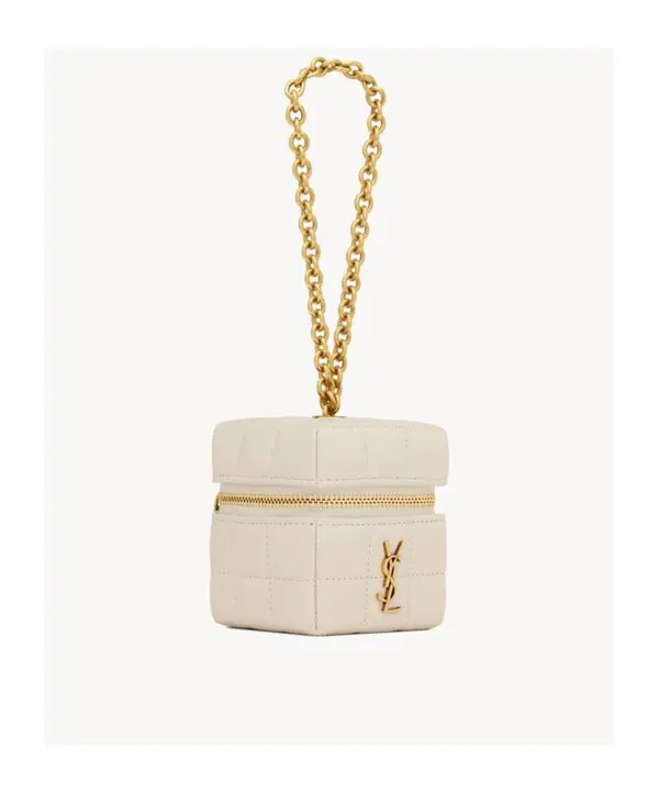 Saint Laurent Cassandre Matelassé Carré Mini Cube In Lambskin