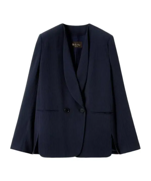 Loro Piana Double-breasted Textured Blazer