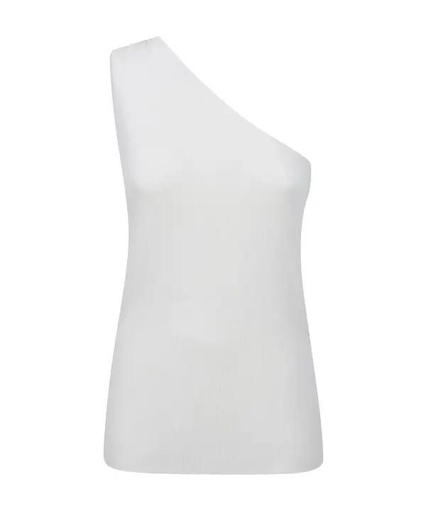Max Mara One Shoulder Vest - White