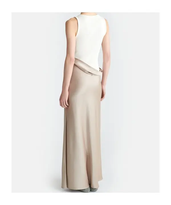Nanushka Draped Detail Maxi Dress - Nude