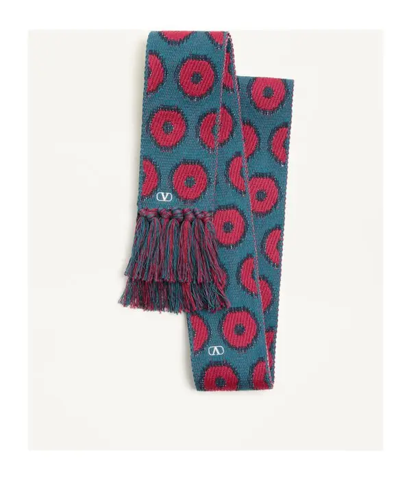 Valentino Garavani Antibes Cotton Scarf With Fringe