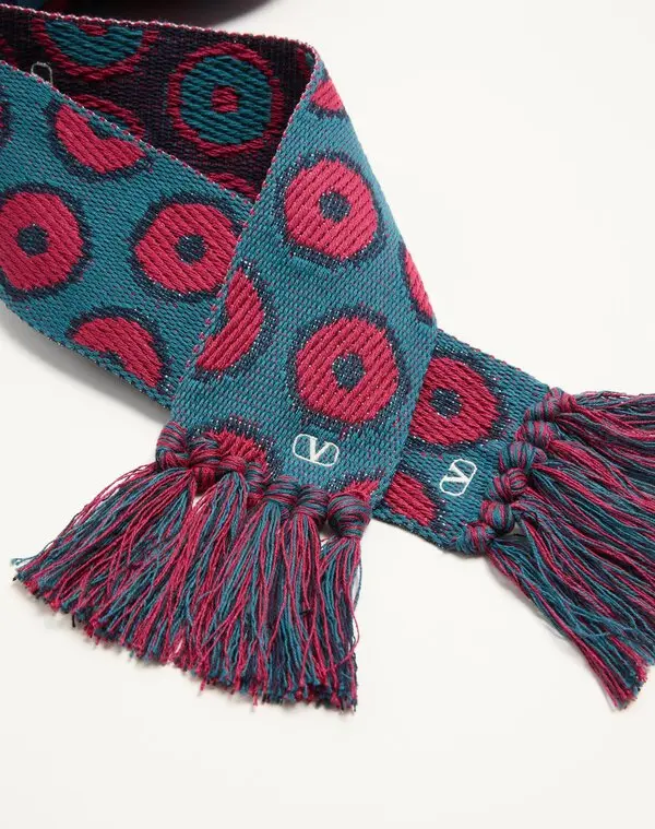 Valentino Garavani Antibes Cotton Scarf With Fringe