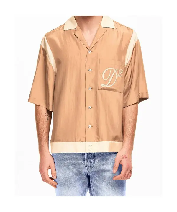 Dsquared2 Button-down Short-sleeved Shirt - Nude