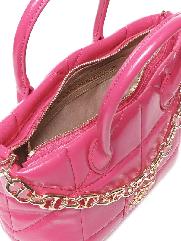 Moschino Quilted Logo Chain Crossbody Bag