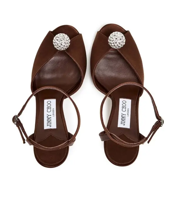 JIMMY CHOO Sacora 85 Embellished Stiletto Sandals