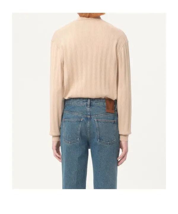 Valentino Garavani Button Detailed Long-sleeved Ribbed Polo Shirt