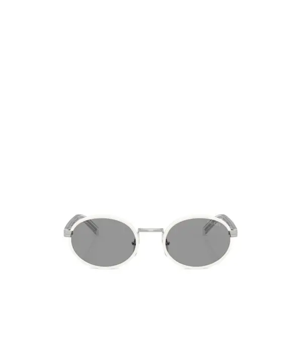 Prada Full Rim Round Frame Sunglasses - Gray