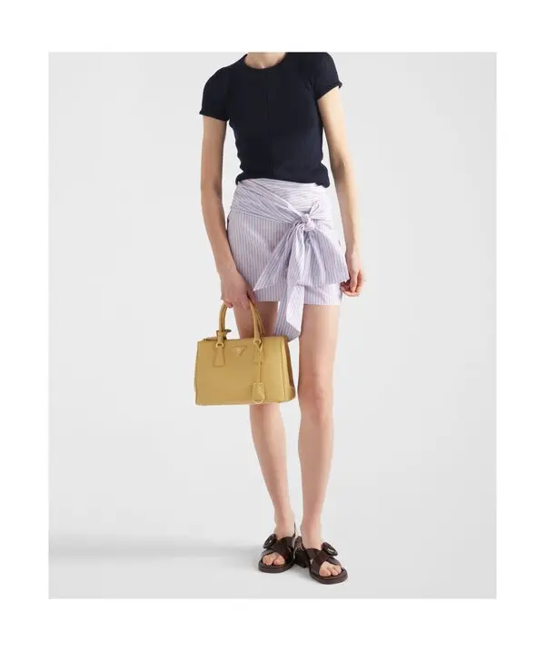 Prada Galleria Medium Leather Bag - Vanilla