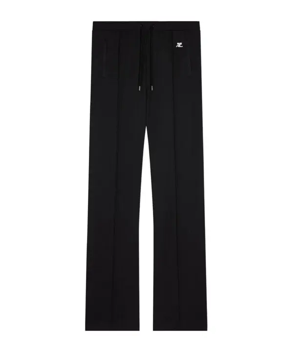 COURREGES Courrèges Logo Embroidered Drawstring Pants - Black