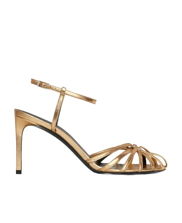 Celine Triomphe Sandal In Laminated Nappa Lambskin