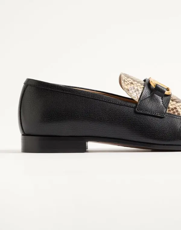 Valentino Garavani Vlogo Signature Kidskin And Python Loafer