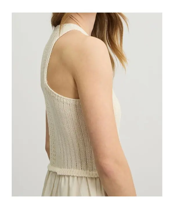 Liu Jo Crochet Knit V-neck Maxi Dress