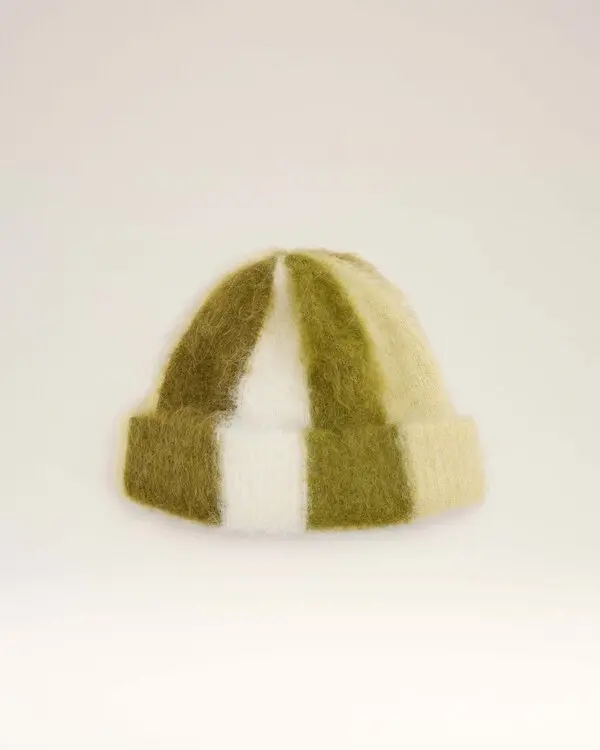 AMI Paris Striped De Coeur Beanie