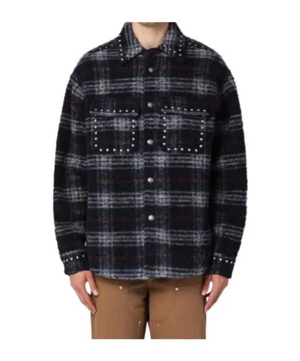 Palm Angels Studded Checked Shirt