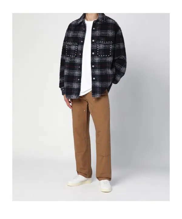 Palm Angels Studded Checked Shirt