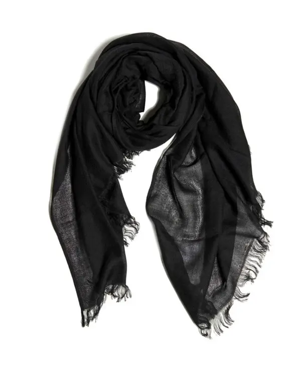 Brunello Cucinelli Fringed-hem Scarf - Black