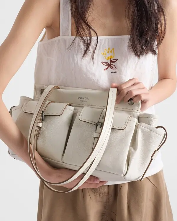 Prada Route Leather Tote Bag