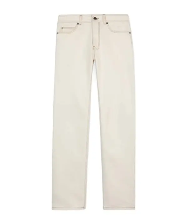TOD'S Logo Patch Straight Leg Jeans