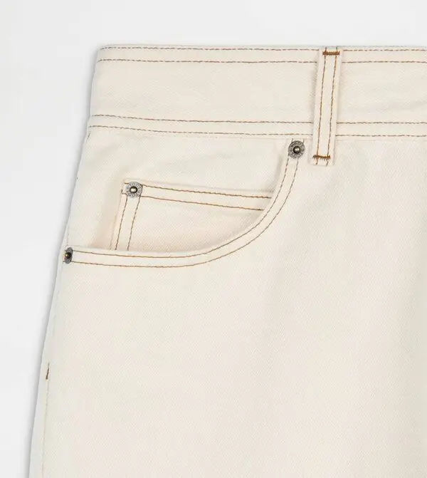 TOD'S Logo Patch Straight Leg Jeans