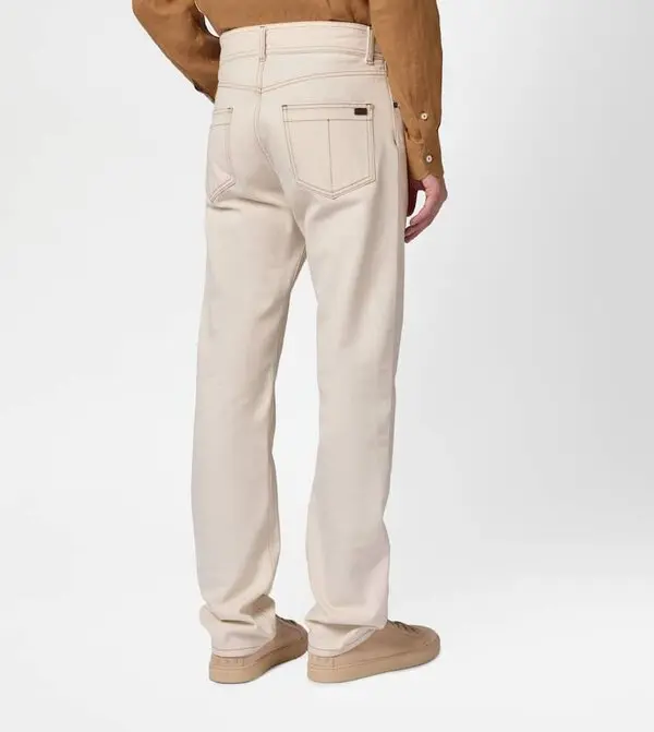 TOD'S Logo Patch Straight Leg Jeans