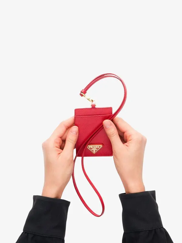 Prada Saffiano Leather Badge Holder