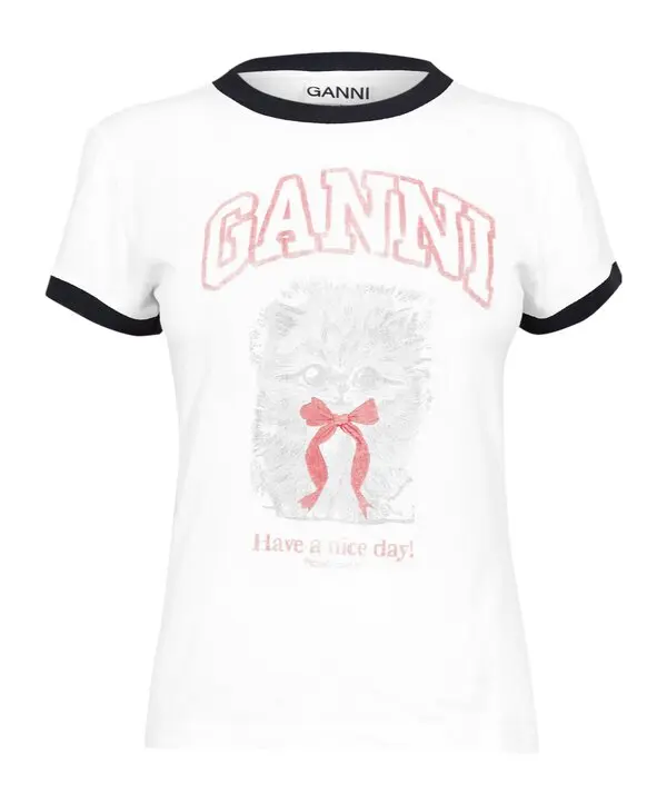 GANNI Logo T-shirt - White