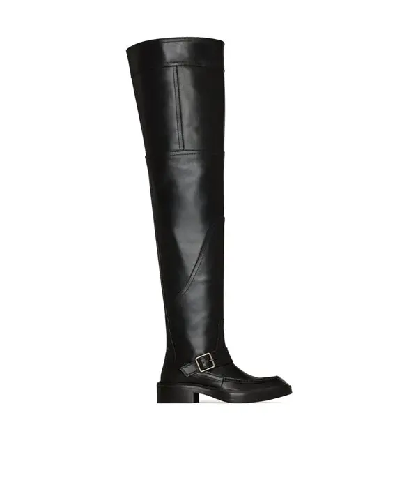 Saint Laurent Joe Over-the-knee Boots In Smooth Leather