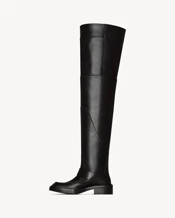 Saint Laurent Joe Over-the-knee Boots In Smooth Leather