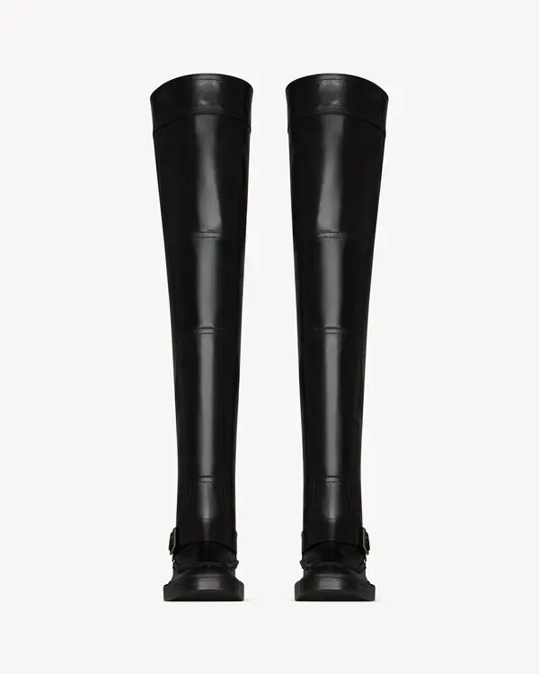 Saint Laurent Joe Over-the-knee Boots In Smooth Leather