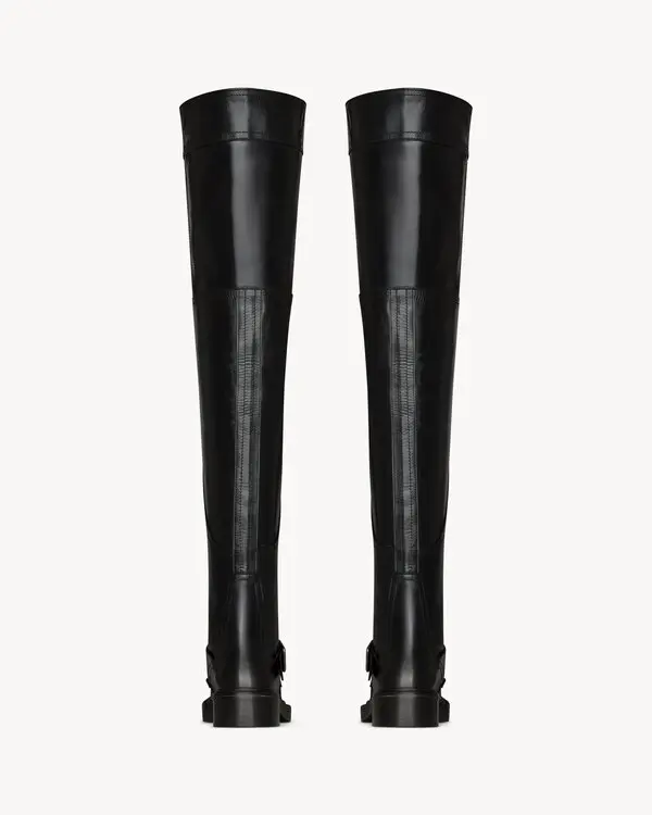 Saint Laurent Joe Over-the-knee Boots In Smooth Leather