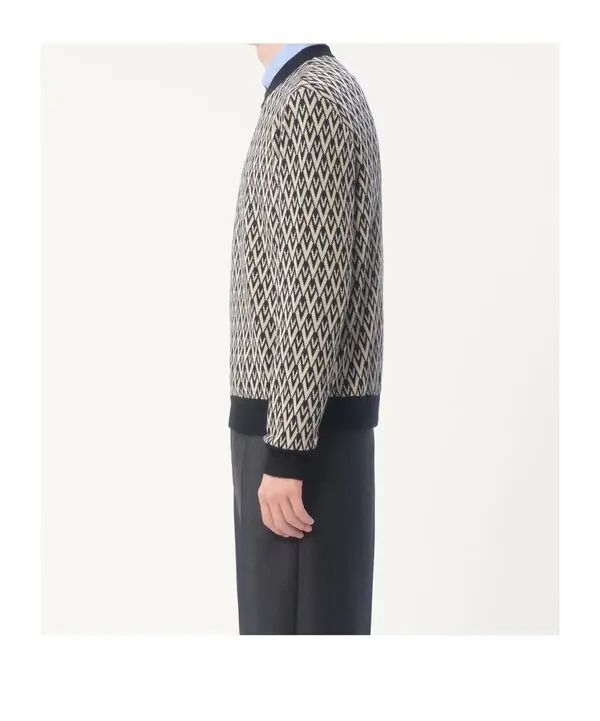 Valentino Garavani Crewneck Wool Jumper With All-over Jacquard Pattern