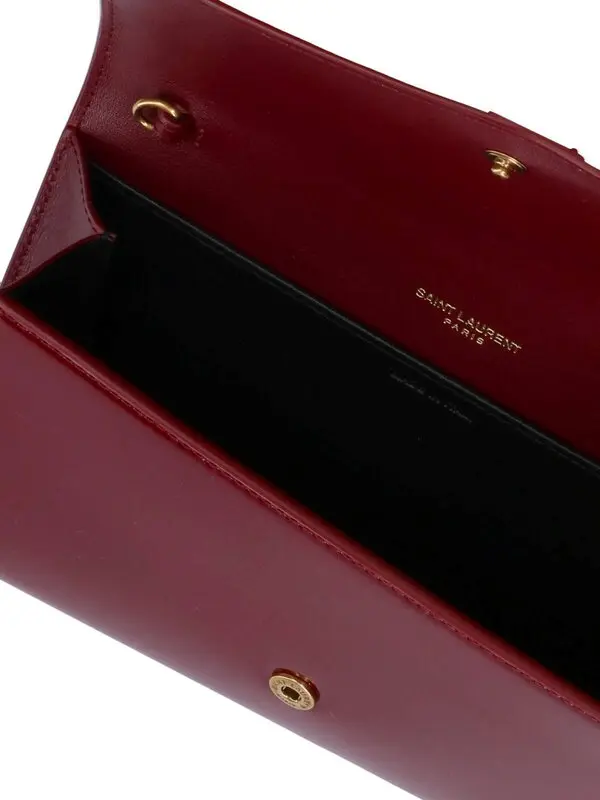 Saint Laurent Logo Plaque Foldover Top Wallet