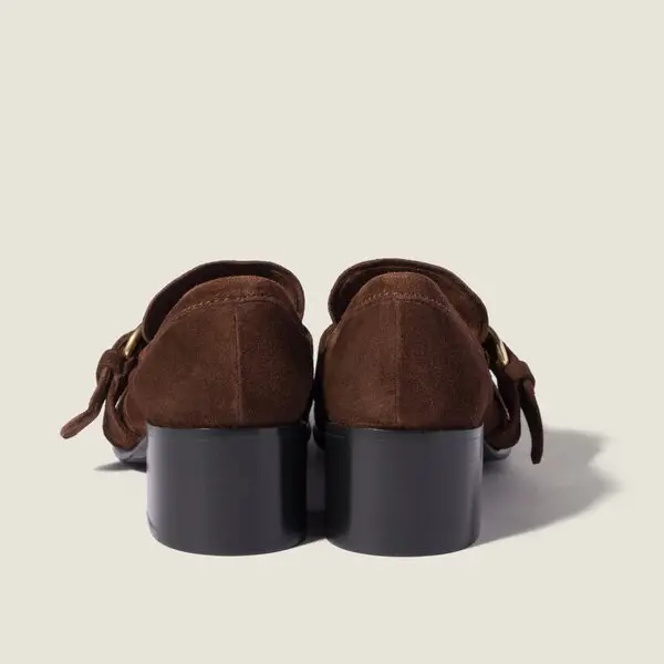 Miu Miu Suede Loafers With Buckle