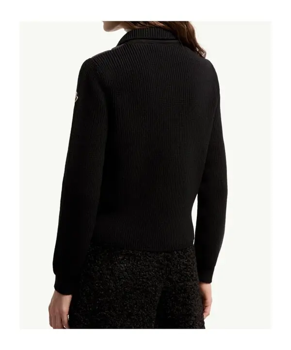 Moncler Diamond Quilted Padded Wool Cardigan