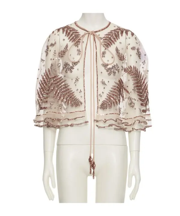 Valentino Garavani Lace-up Shawl - White
