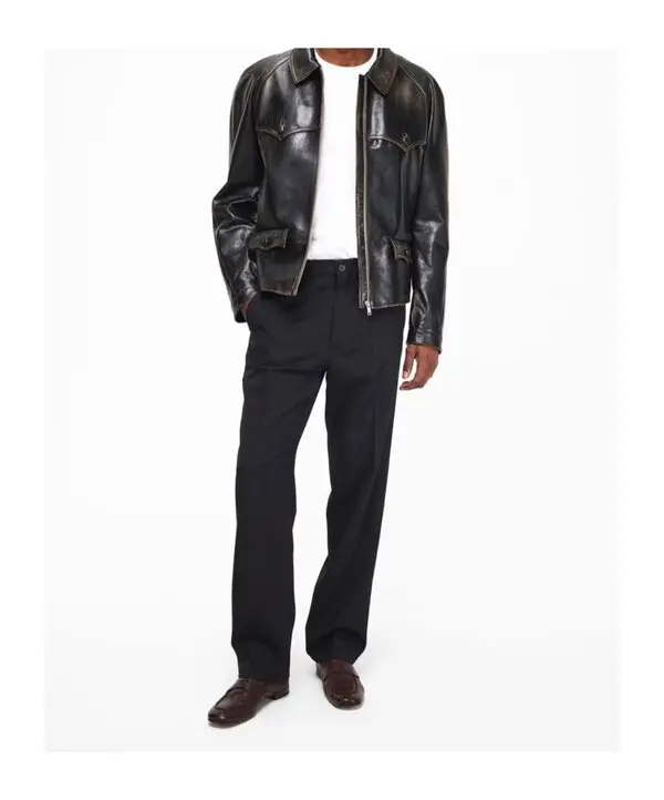 Prada Leather Zip-up Jacket