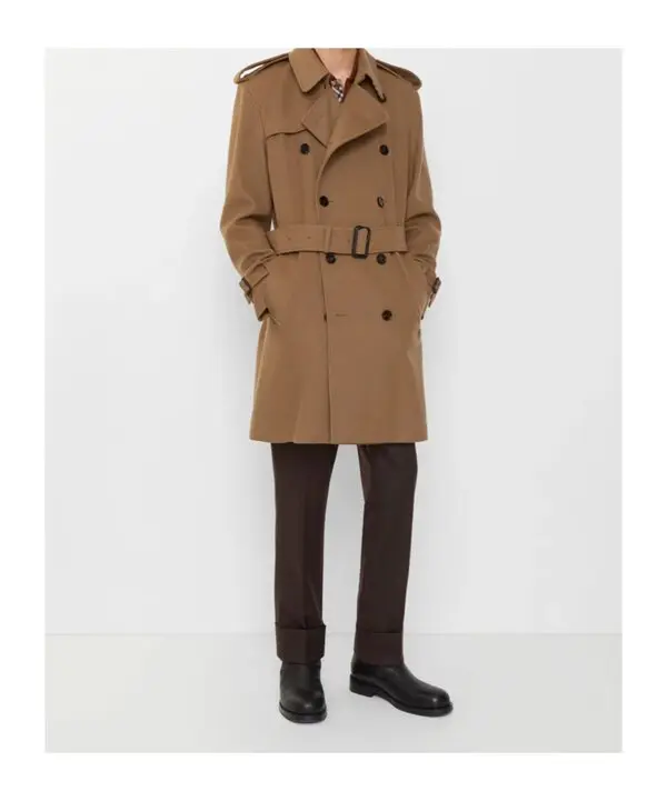 Burberry Double Breasted Belted Trench Coat