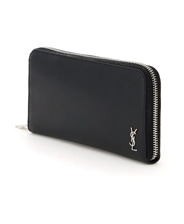 Saint Laurent Leather Logo-plaque Wallet