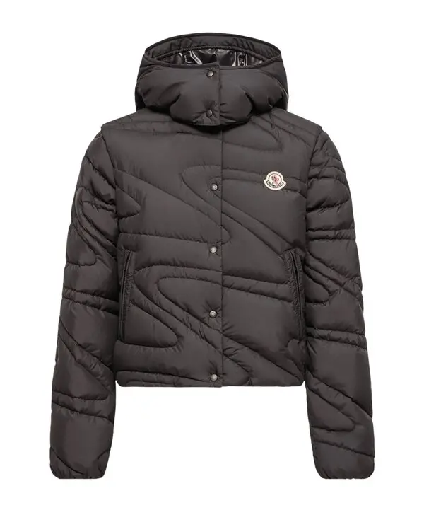Moncler Leona 2-in-1 Hooded Short Down Jacket