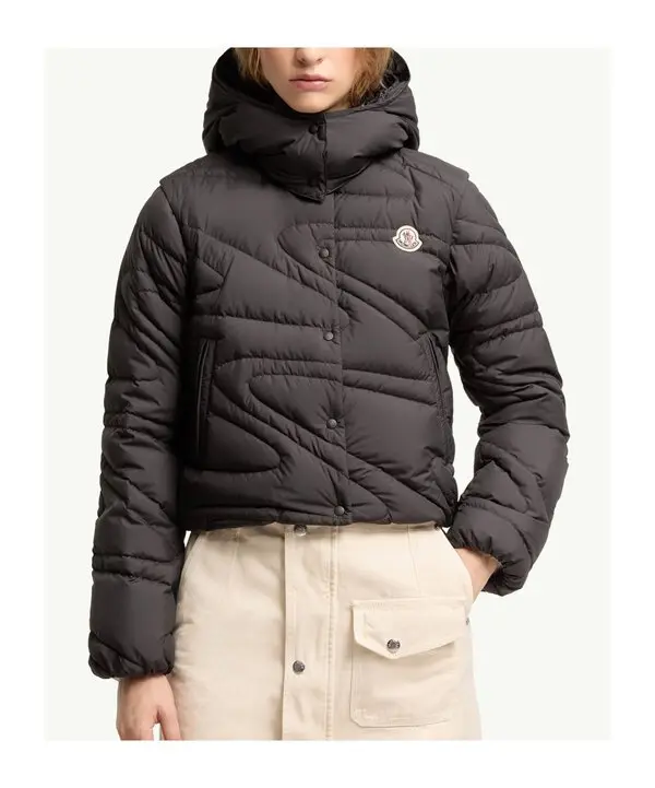 Moncler Leona 2-in-1 Hooded Short Down Jacket