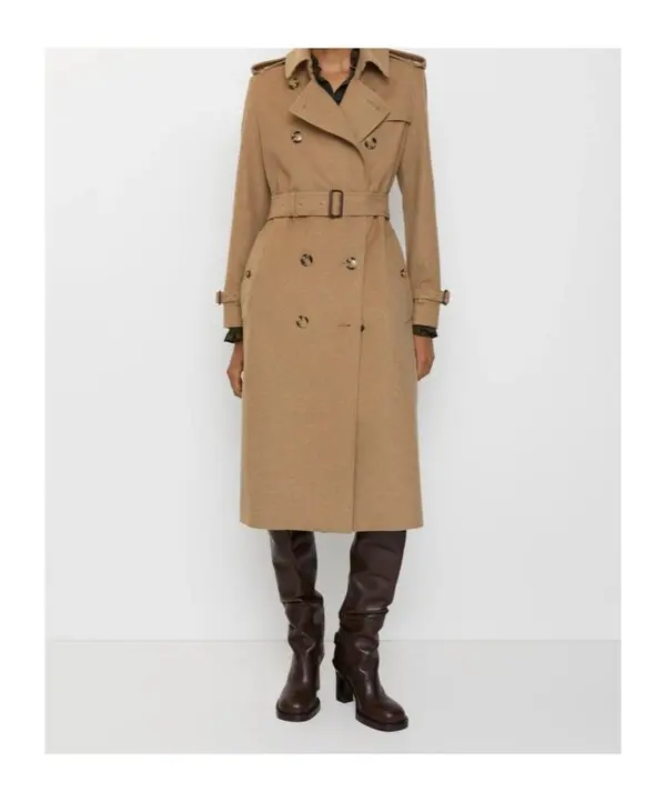 Burberry Collared Buckled Button-up Trench Coat