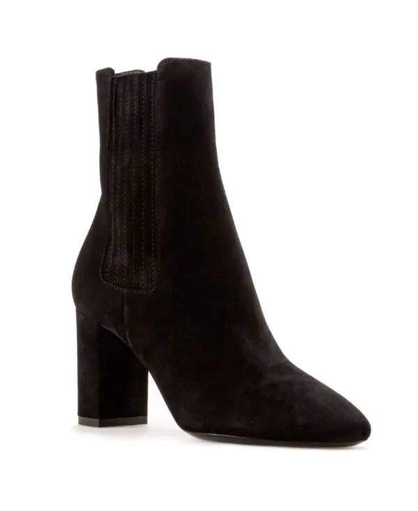 Saint Laurent Suede Almond Toe Chelsea Boots