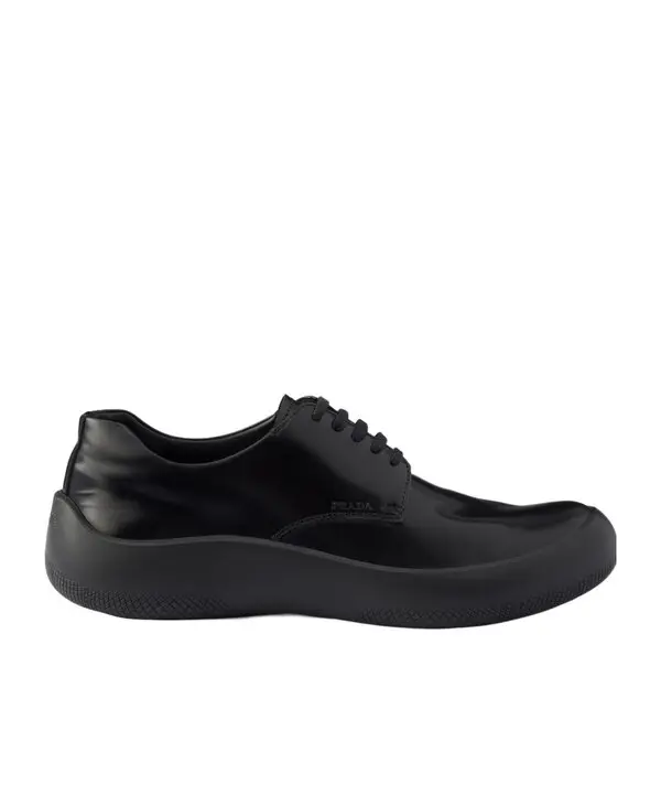 Prada Lace-up Sneakers With Embossed Logo